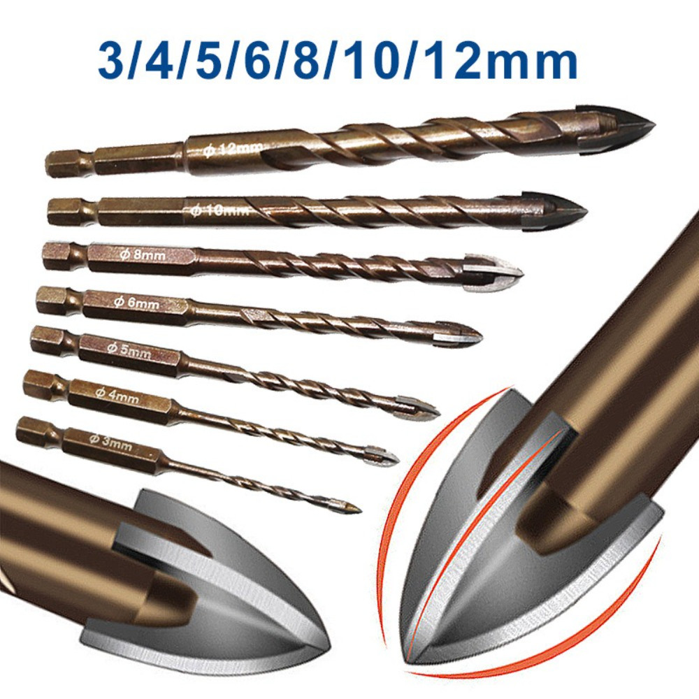Jual Bit Sets Hard Metal Drill Tungsten Carbide Tip Hex Shank Hole ...