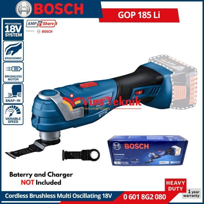 Jual BOSCH GOP 185 LI Mesin Serba Guna Multi Tool Cordless Brushless ...