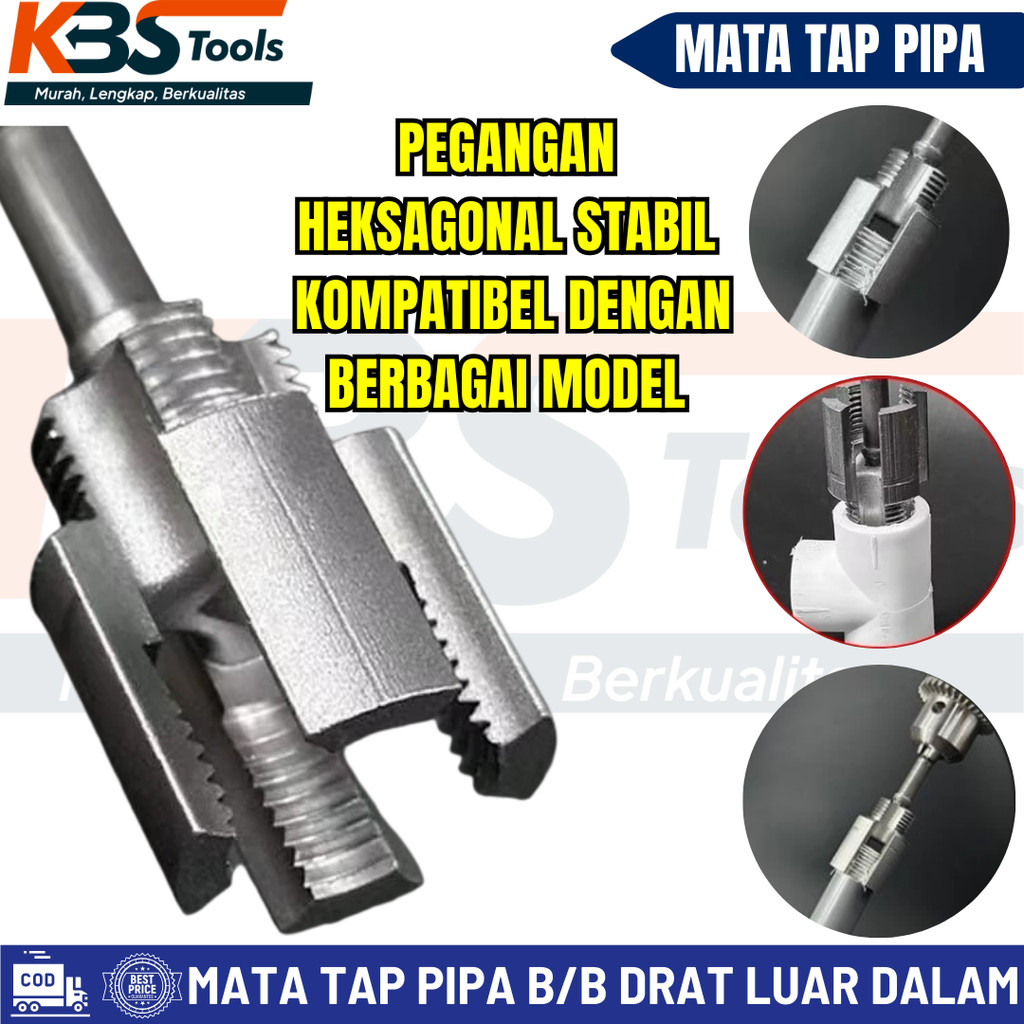 Jual Mata Tap Pipa B/B Drat Luar Dalam Alat Pembuka Selang Bor Ulir ...