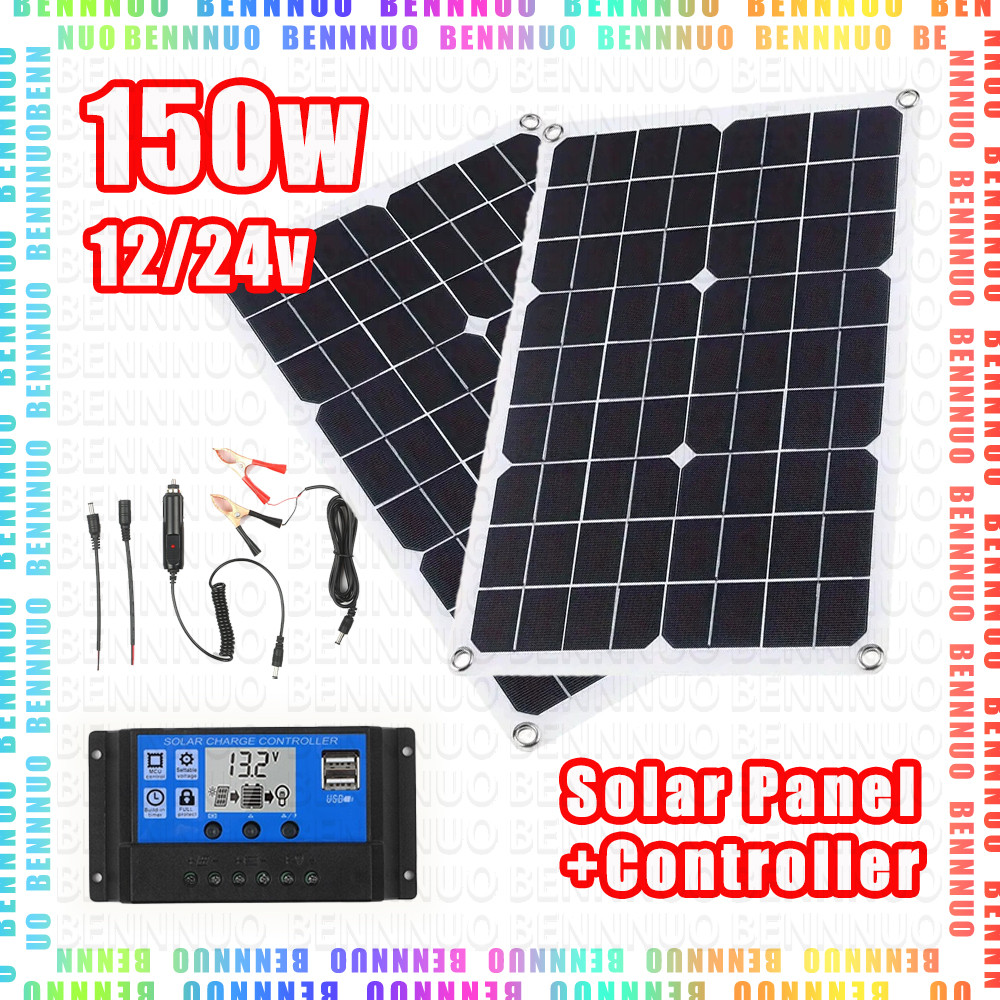 Jual Panel Surya Set 12V/24V USB Panel Surya Solar Panel 60W / 100W ...