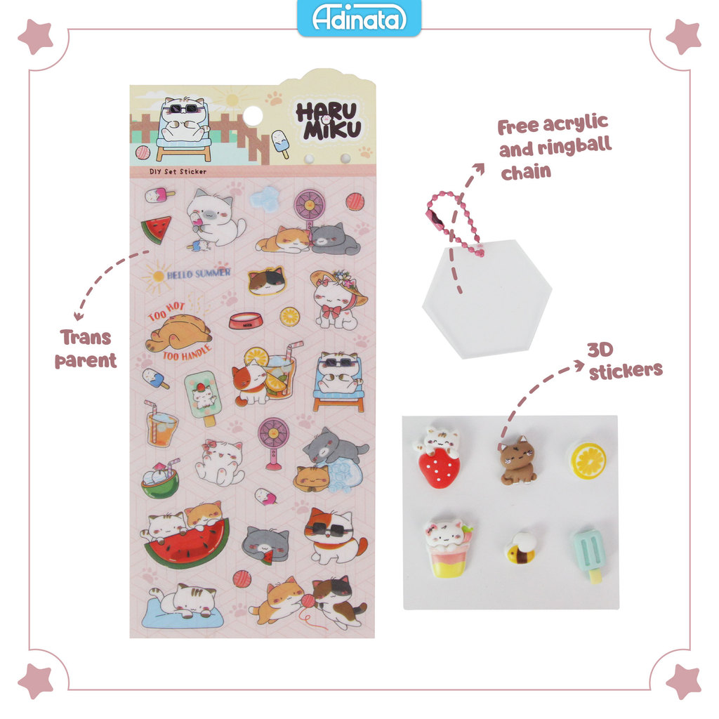Jual Haru Miku DIY Set Stickers 2652-6107 / Stiker - Adinata | Shopee ...