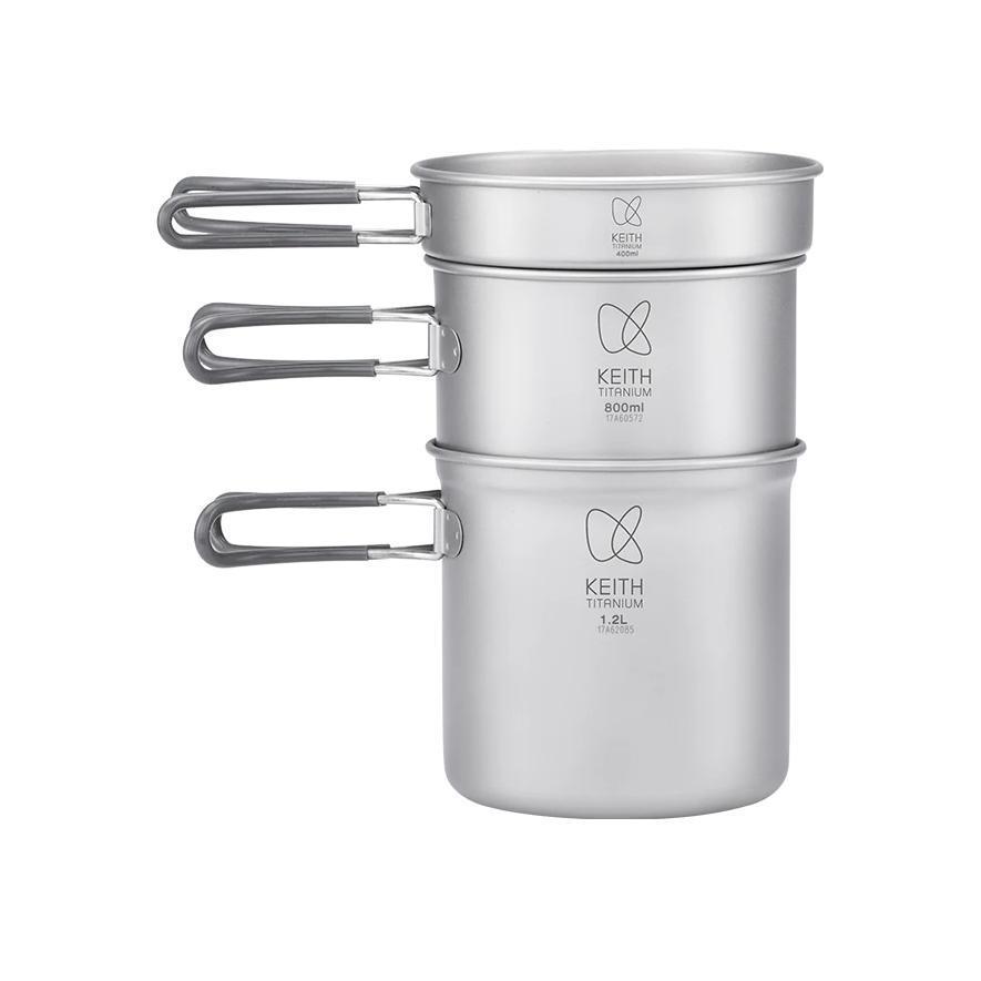 Jual Keith Titanium Ti6014 Pot and Pan Cook Set 3-piece - Cooking Set ...
