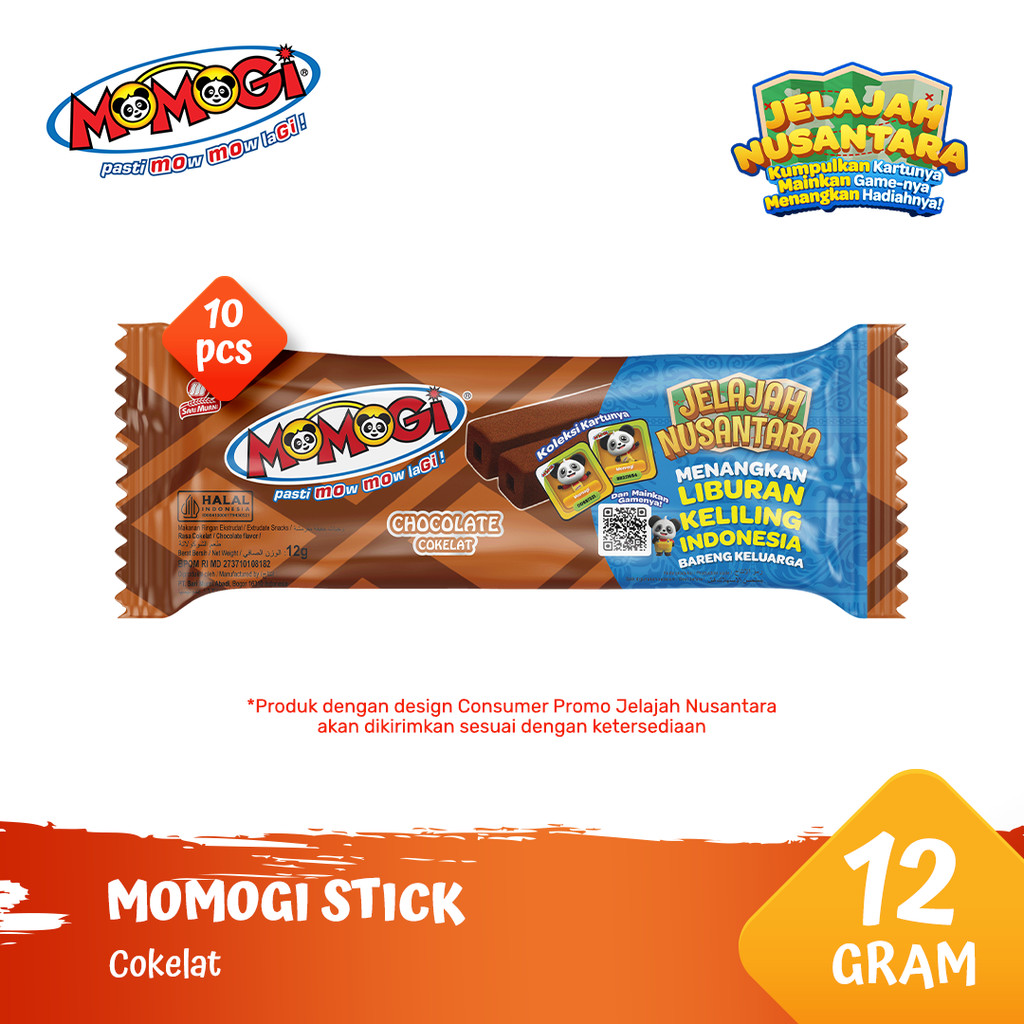 Jual Momogi Stick Snack Makanan Ringan 12gr - Coklat [1 Box @ 10 Pcs ...