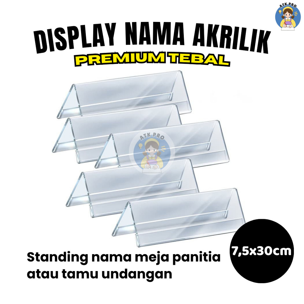 Jual Papan Nama Akrilik Standing 7,5x30 cm Name Holder (Packing ...