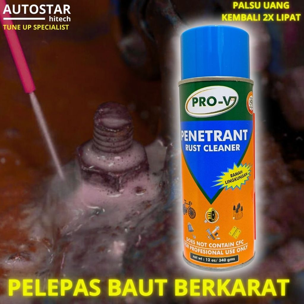 Jual PRO-V PENETRANT RUST CLEANER 12OZ anti karat pelepas baut mur ...