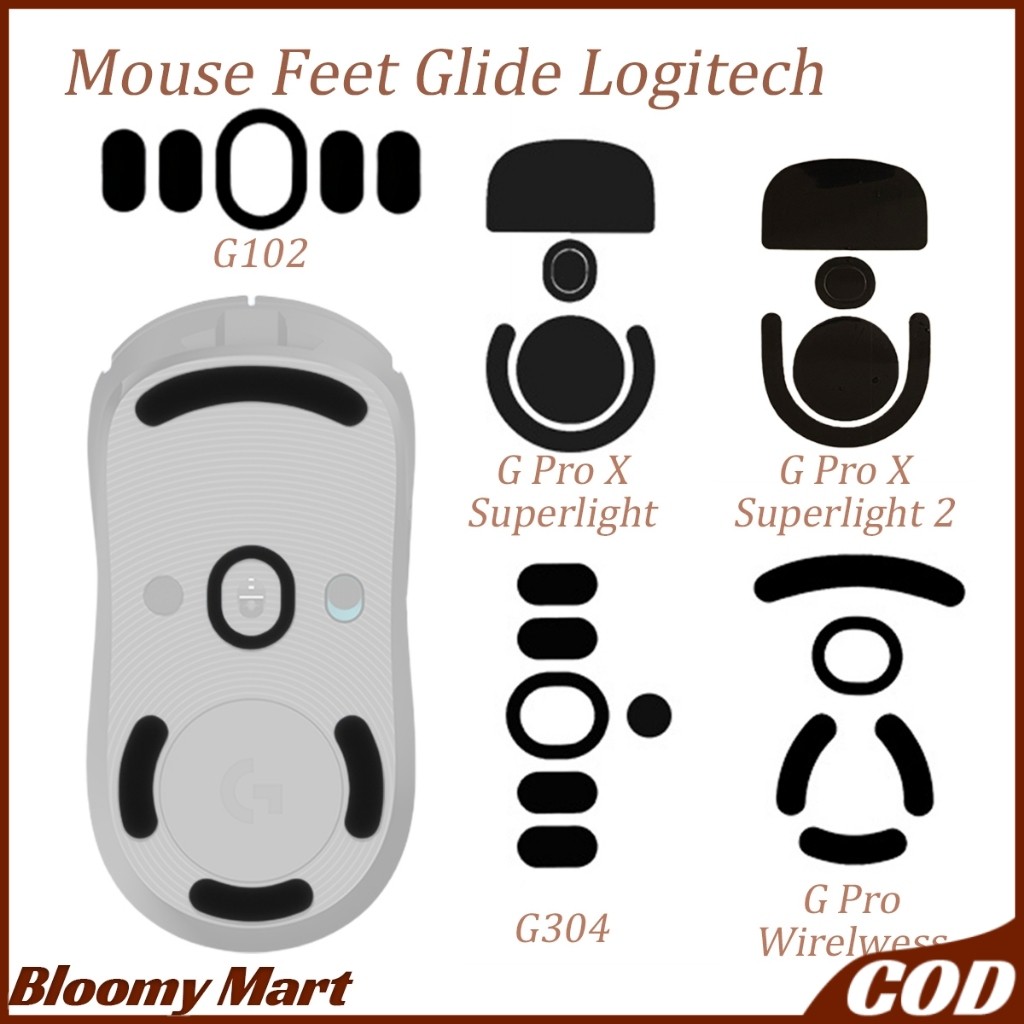 Jual Teflon Mouse Feet Glide untuk Logitech G304 G Pro Wireless ...