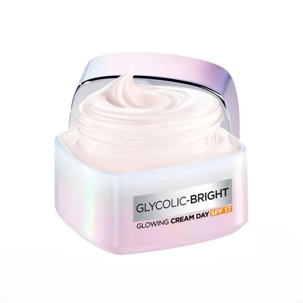 Jual L'Oreal Glycolic Bright Glowing Day Cream And Night Cream 15ml ...