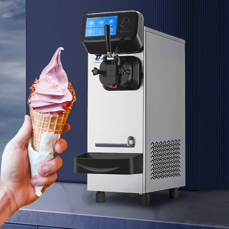 Jual Soft Ice Cream Machine Table Commercial 1600W Big Capacity Power ...
