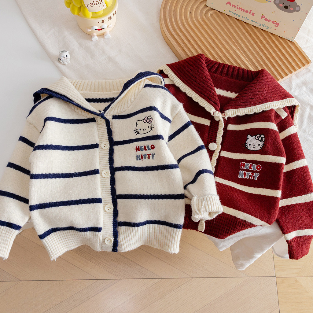 Jual ( TOP3226 / TOP3227 ) Collar cardigan outer sweater atasan anak ...