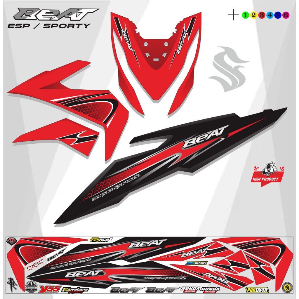 Jual VARIASI STRIPING LIS MOTOR BEAT 110 ESP SPORTY | Shopee Indonesia