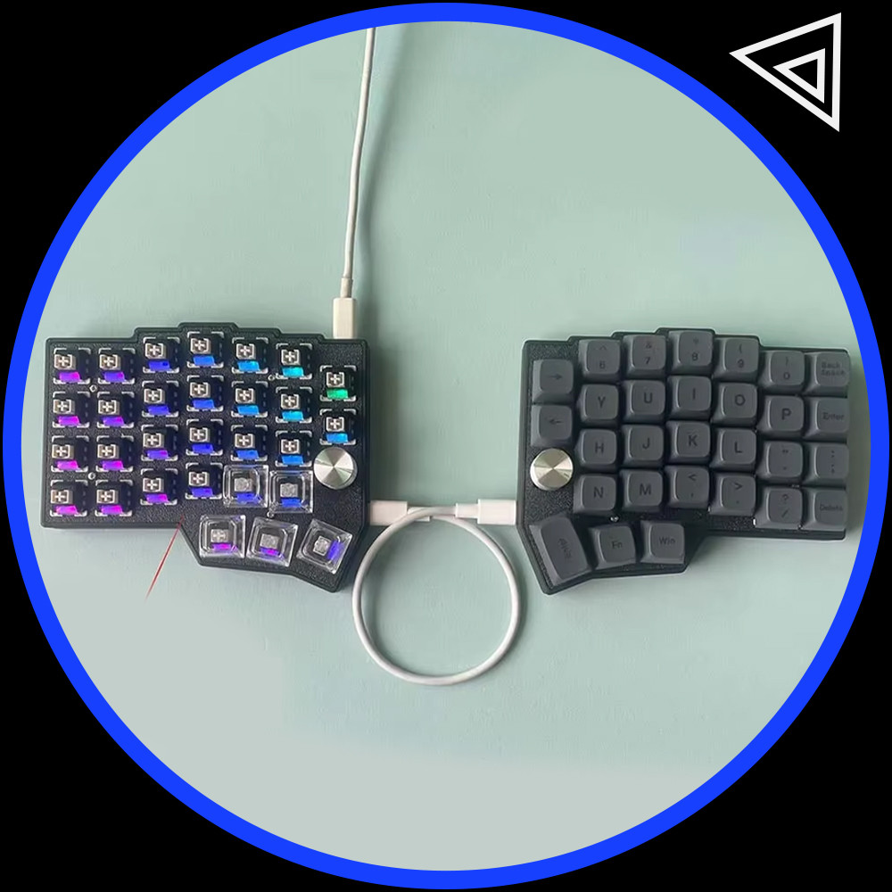 Jual Borne Corne 4×6 Layout 2Knobs Split Keyboard VIAL58 Ergonomics ...