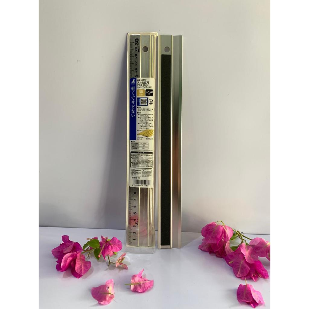 Jual SHINWA 65417 Penggaris Alumunium Silver Lurus 30cm straight ...