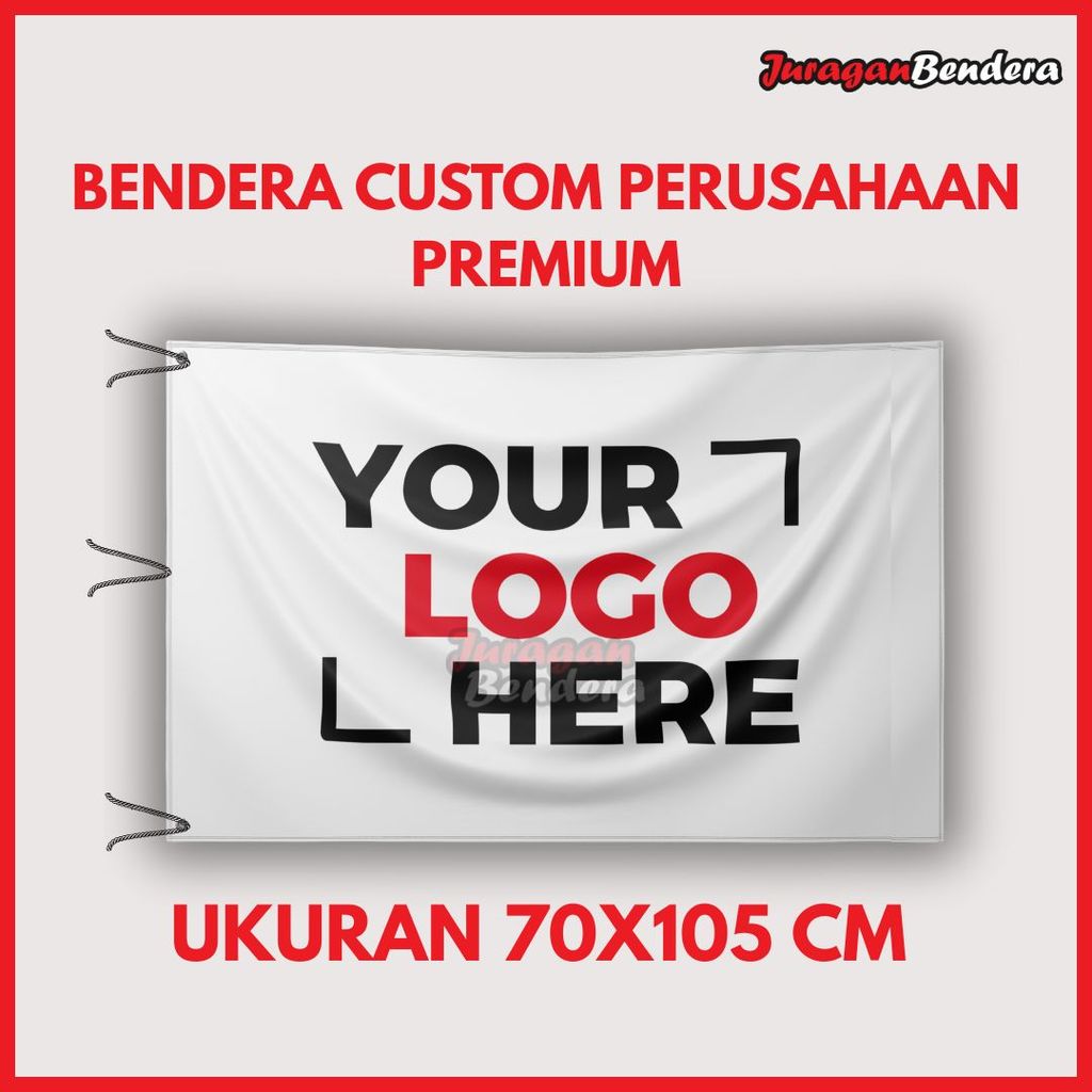 Jual Bendera Custom Ukuran 70x105 cm / Bendera Perusahaan dan Komunitas ...