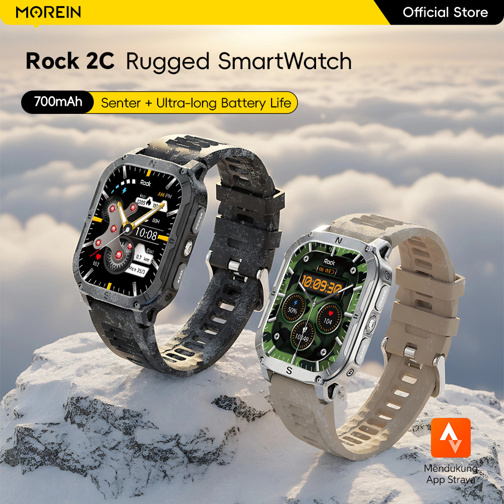 Jual Morein Plus Rock 2C Smartwatch - Layar HD 2'' | Kompas + Senter ...