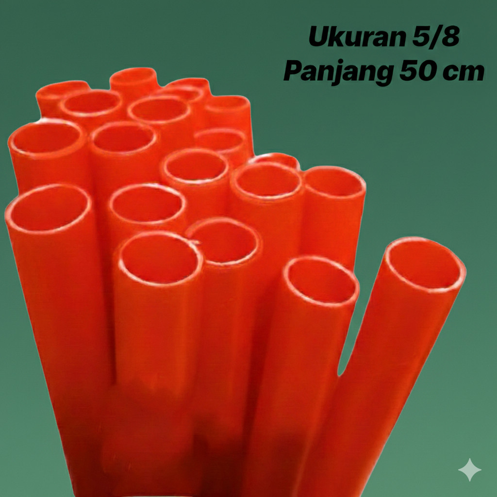 Jual PIPA AQUARIUM MERAH 5/8 INCI 50 CM PIPA MESIN AQUARIUM PIPA KOLAM ...