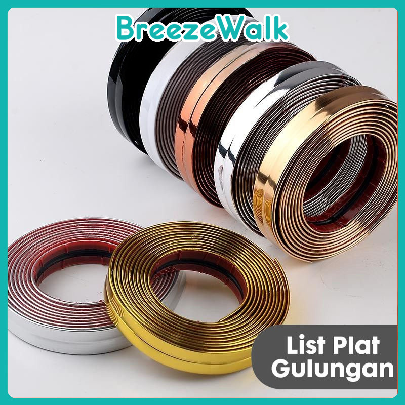 Jual Breezewalk- Wall STICKER PANJANG 1 METER / LIST PLAT STRIP MIRROR ...