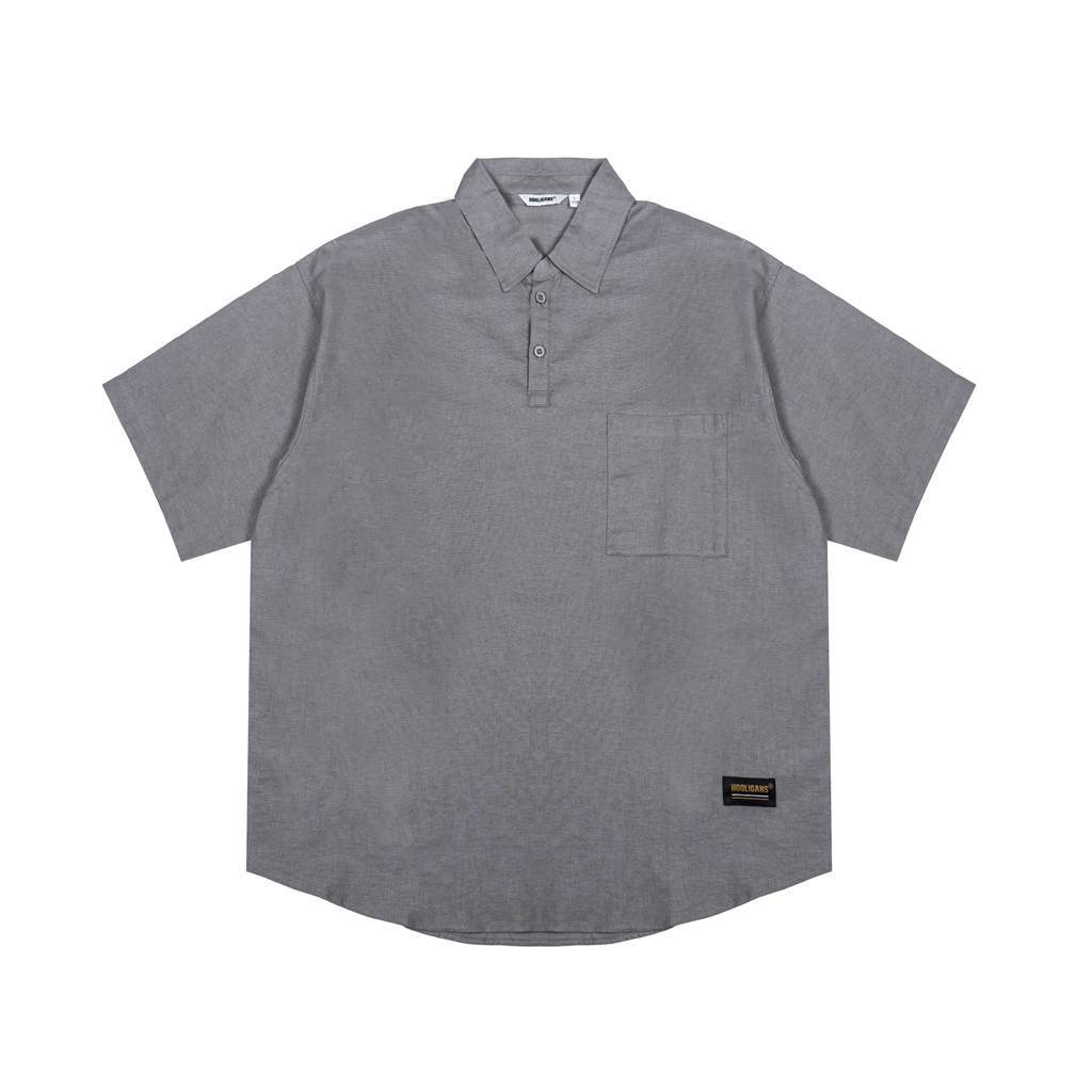 Jual Hooligans Kemeja SS Boxy Oversized Figo - Stone Gray | Shopee ...
