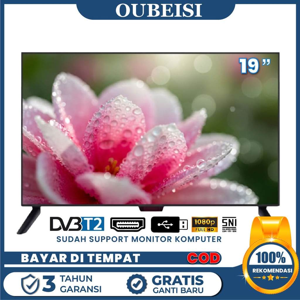 Jual OUBEISI TV LED 19 Inch HD 1280x1024 Resolusi Digital Televisi ...