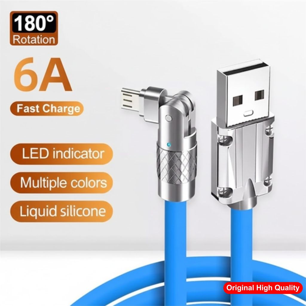 Jual KABEL GAMERS kabel data Super Fast Charging Model Putar/Rotasi ...