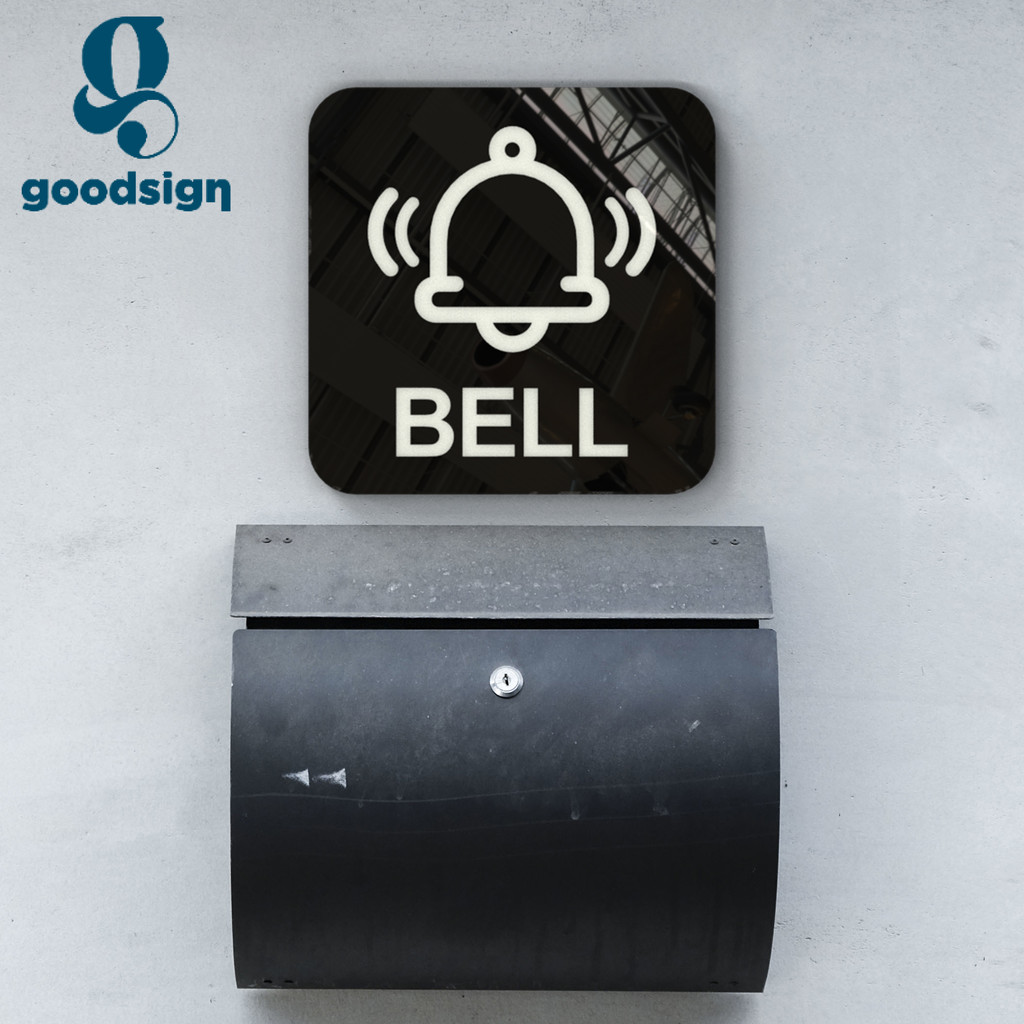 Jual Akrilik Signage Papan Tanda "BELL" Untuk Pintu/Pagar Ukuran 7,5x7 ...