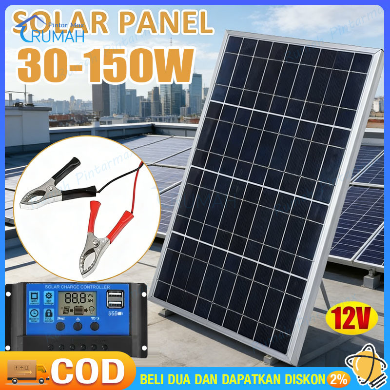 Jual Solar Panel 30W/60W/100W/120W/150W Panel Surya Solar Charge ...