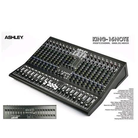 Jual MIXER ASHLEY KING 16 NOTE ORIGINAL NEW COMPRESSOR MIXER 16 CHANNEL ...