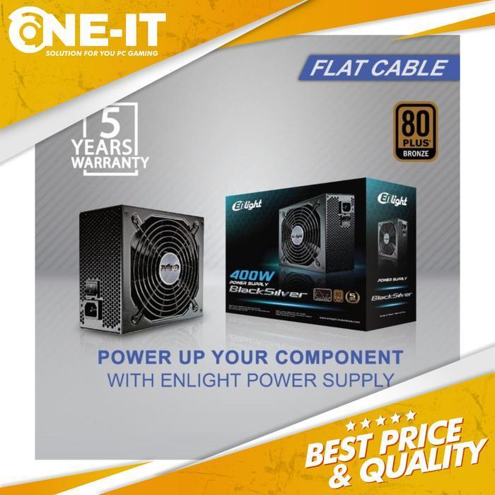 Jual ENLIGHT Black Silver 400W 80+ Bronze PSU PC ATX Non VGA Cable ...
