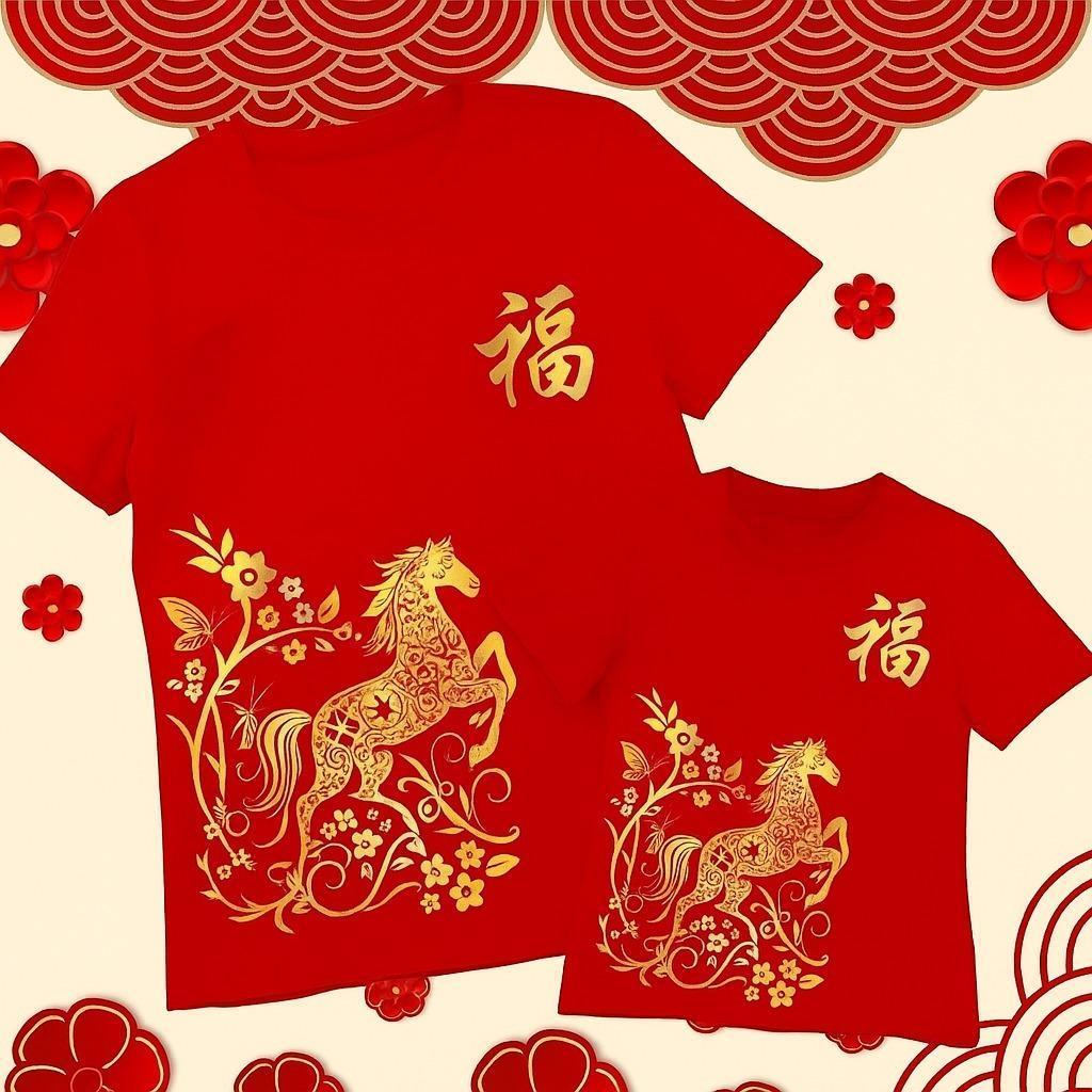 Jual 2026 TAHUN KUDA IMLEK 2026 TAHUN KUDA ATAU HORSE ATAU MA-BAJU KAOS ...