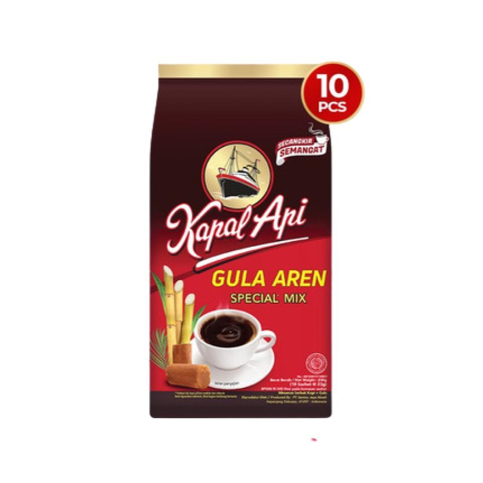 Jual Kapal Api Kopi Bubuk Special Mix Gula Aren Bag 10 x 23 gr | Shopee ...