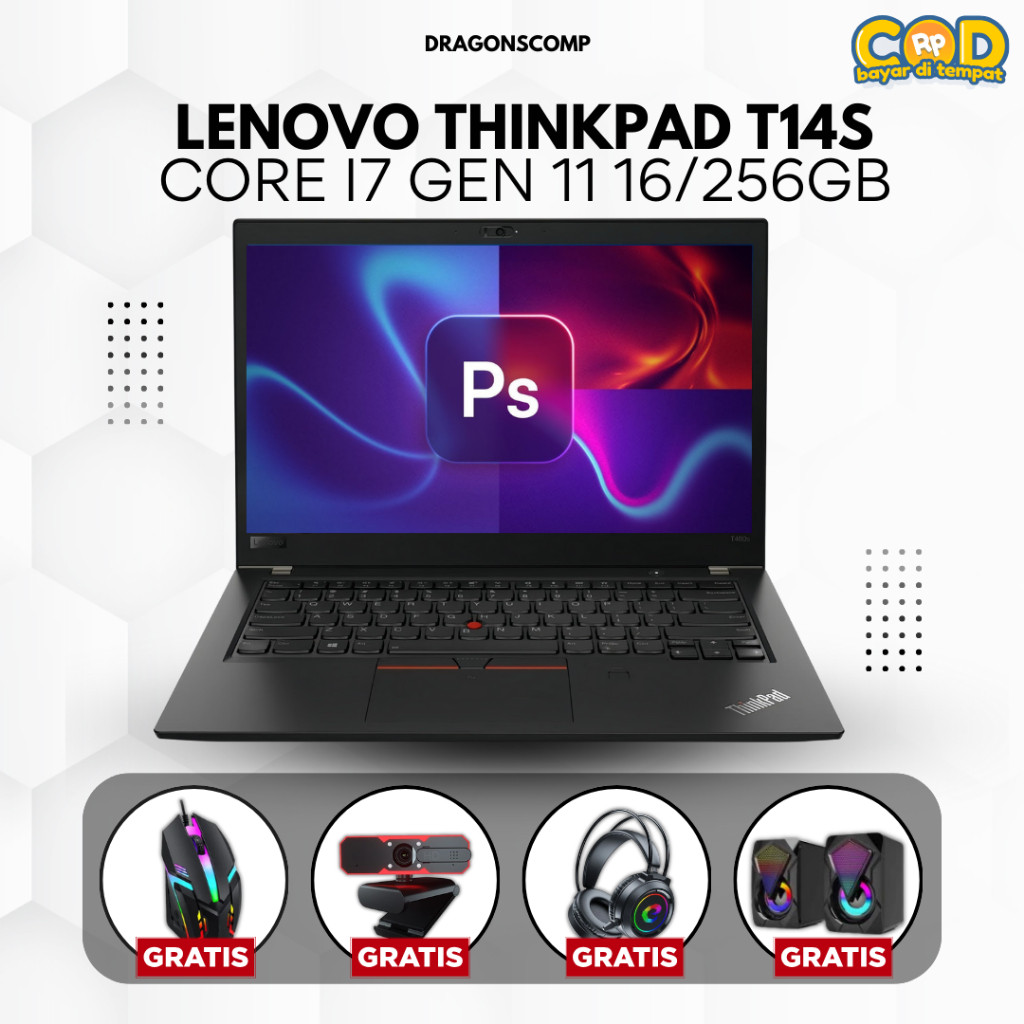 Jual Lenovo Thinkpad T14s Gen 2 Core i7 Gen 11 8/256GB - Laptop Second ...