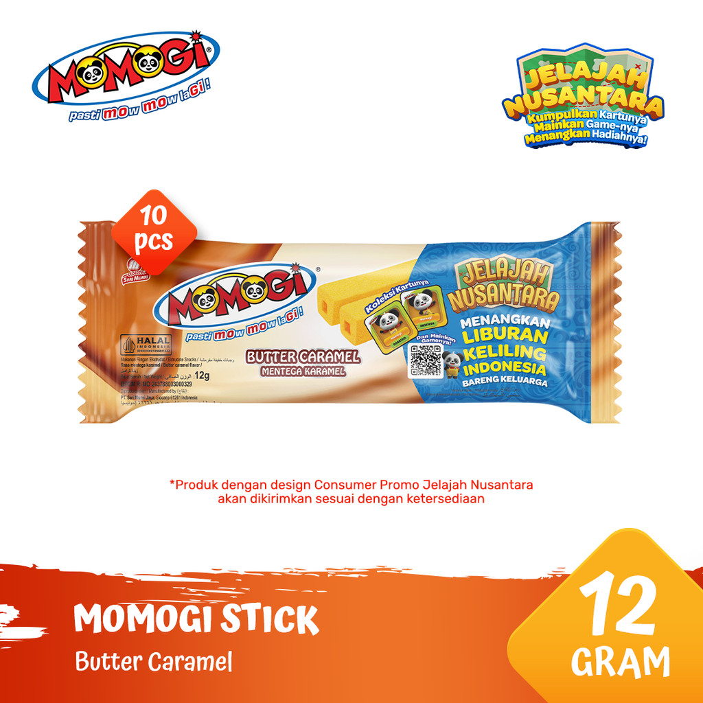 Jual Momogi Stick Snack Makanan Ringan 12gr - Butter Caramel [1 Box ...