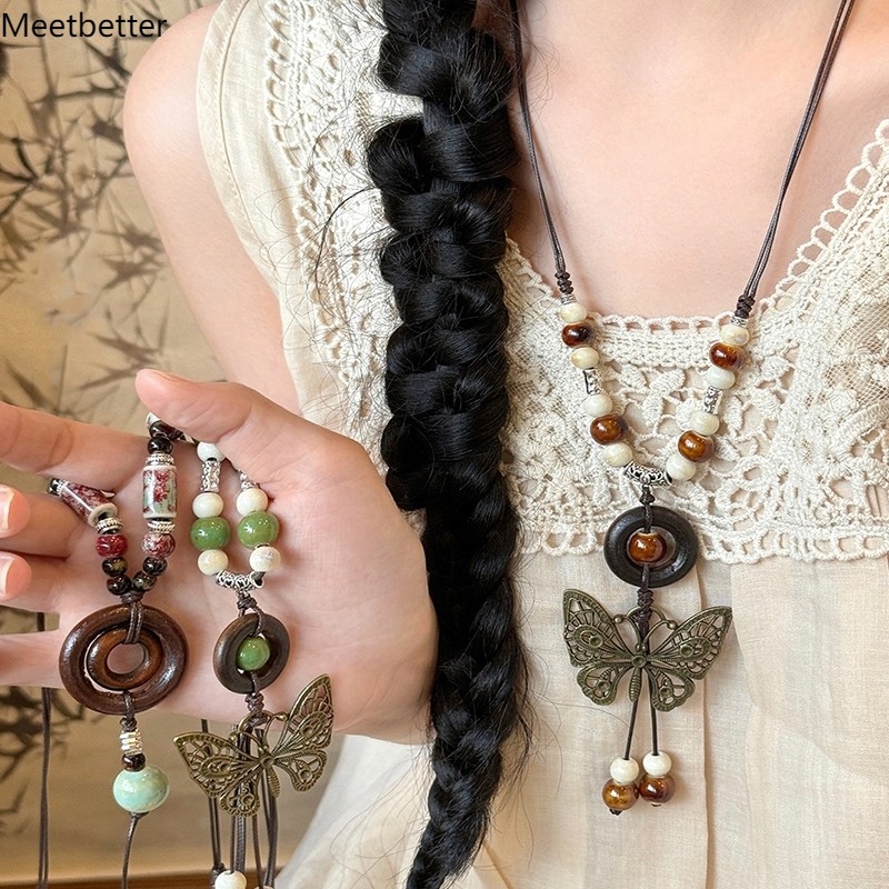 Jual Kalung Liontin Kupu-kupu Kosong Keramik Berbutir Wanita Desain ...