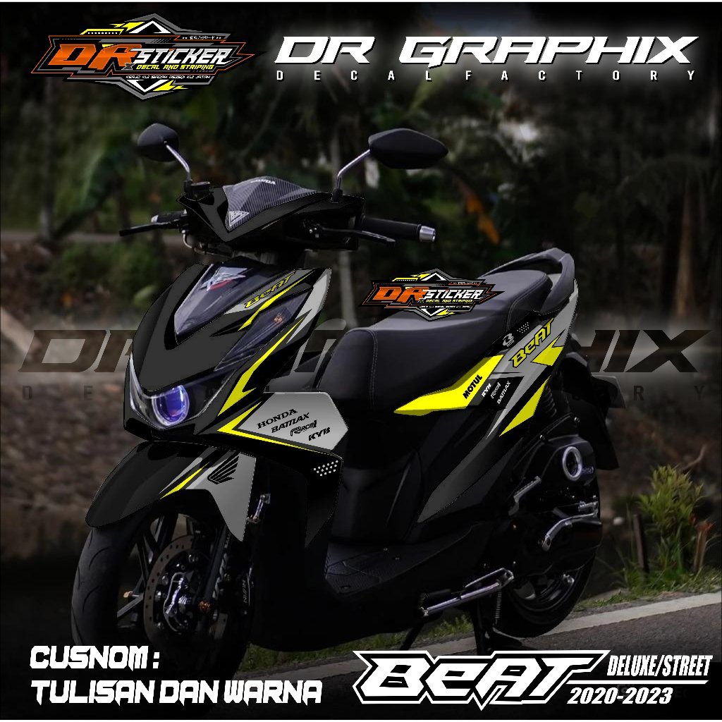 Jual Decal Stiker Beat Deluxe STREET Full Body Grafish - Sticker ...