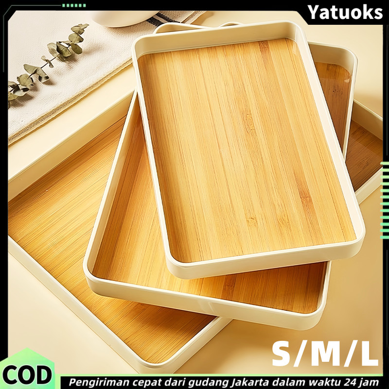 Jual Wooden Tray Jati Belanda Rectangle Tray S/M/L Tatakan Aesthetic ...