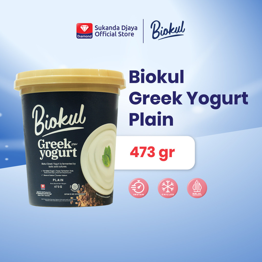 Jual Biokul Yogurt Rasa Plain (Greek Style) 473 Gr | Shopee Indonesia