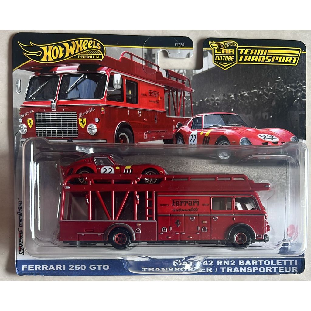 Jual Hotwheels Premium Car Culture Team Transport Ferrari 250 GTO Fiat ...