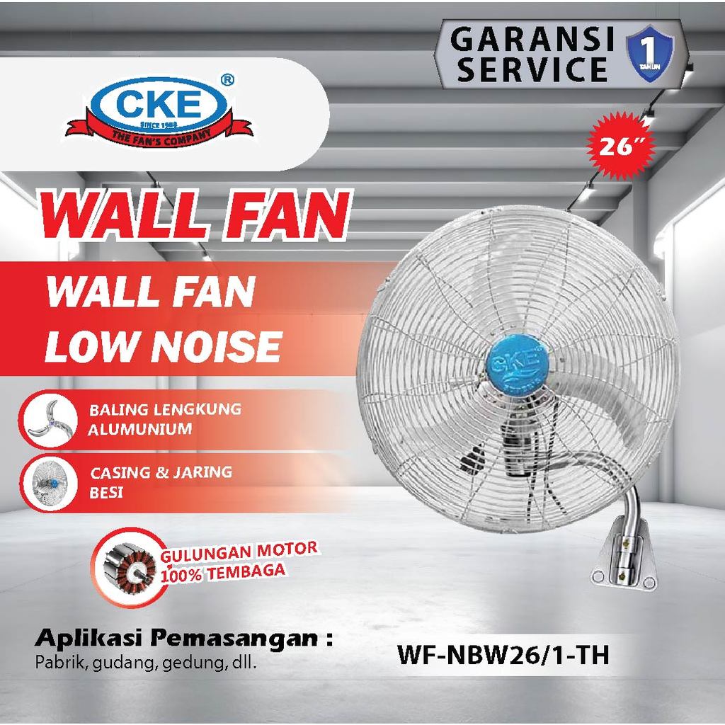 Jual CKE Wall Fan NBW 26 Inch Kipas Angin Dinding Industri | Shopee ...