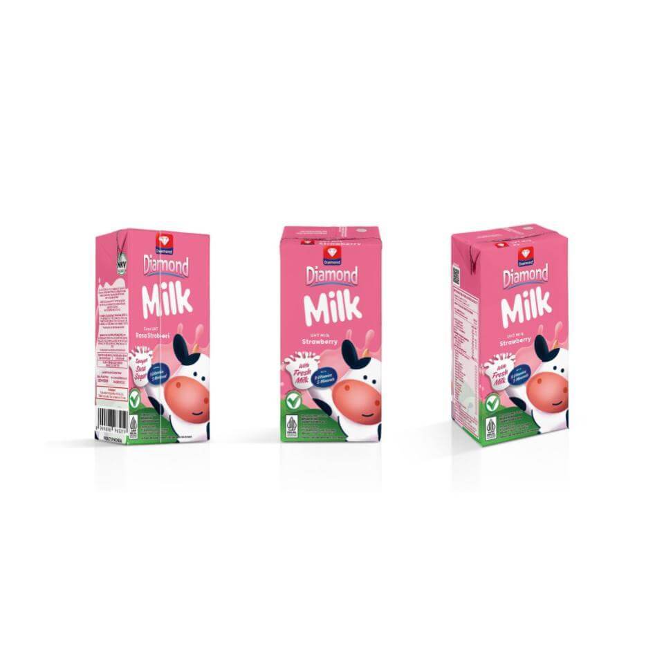 Jual Diamond Susu UHT Strawberry 125 ml | Shopee Indonesia
