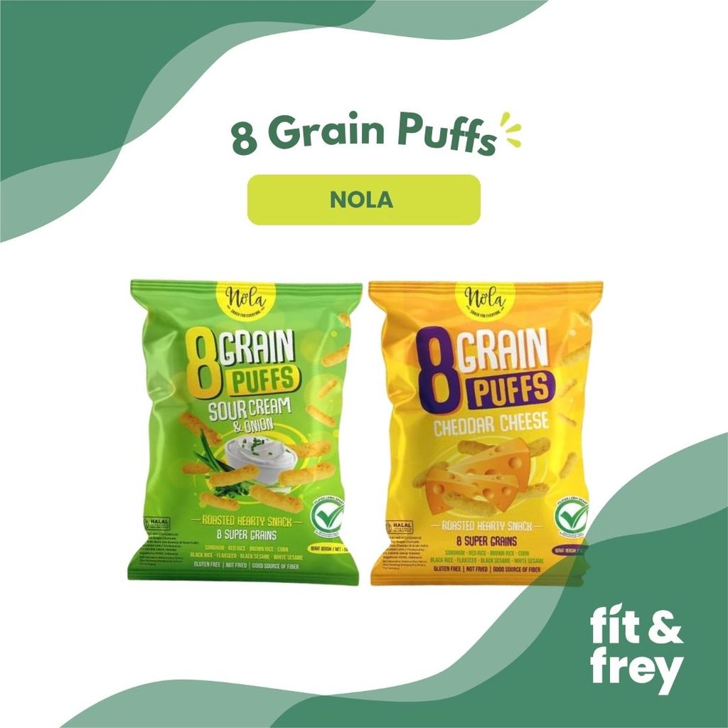Jual NOLA 8 Grain Puffs 50g - Snack Sehat - Bebas Gluten - Sour Cream ...