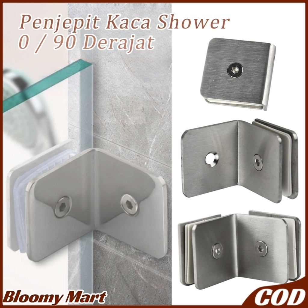 Jual 90 Derajat Penjepit Kaca Ke Tembok Stainless Steel 201 Glass Clip ...