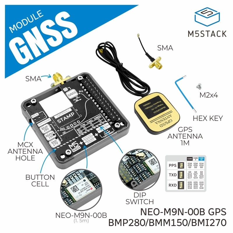 Jual M5Stack Official GNSS Module with Barometric Pressure, IMU ...