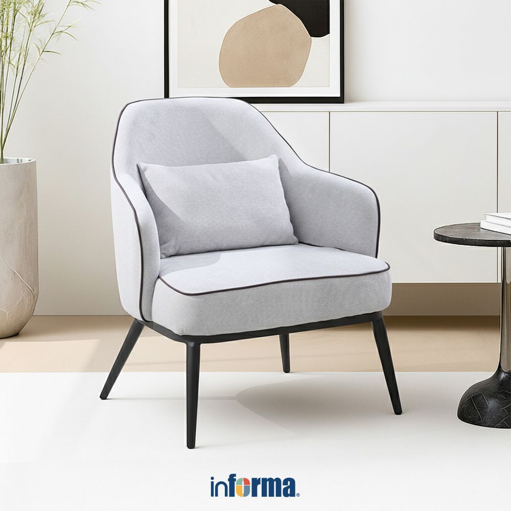Jual Informa Yorio Kursi Lounge Fabric - Abu-Abu Aesthetic Chair Kursi ...