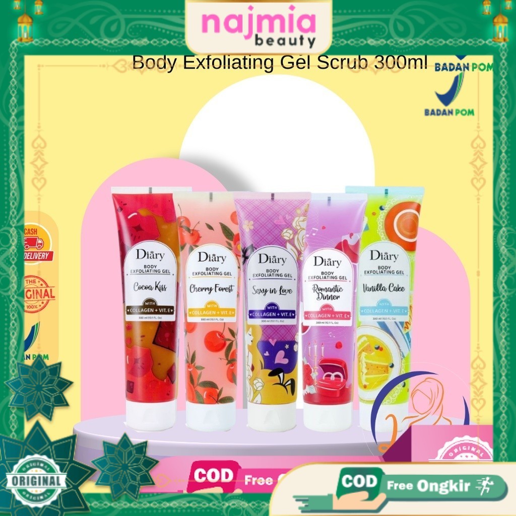 Jual Najmia Ofc Diary Body Exfoliating Gel Scrub 300Ml | Exfoliating ...