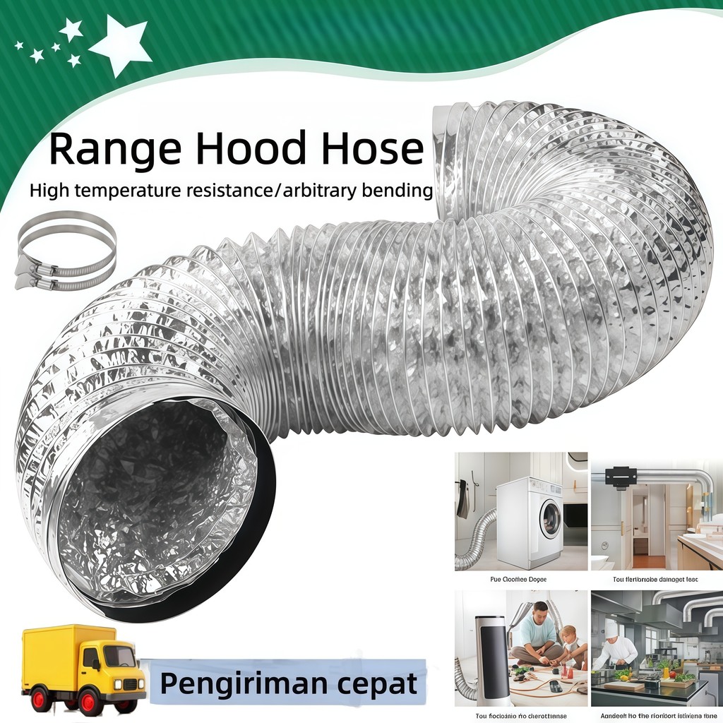 Jual 4/6/8 inci Pipa fleksibel/Pipa pembuangan hood kompor /Pipa ...