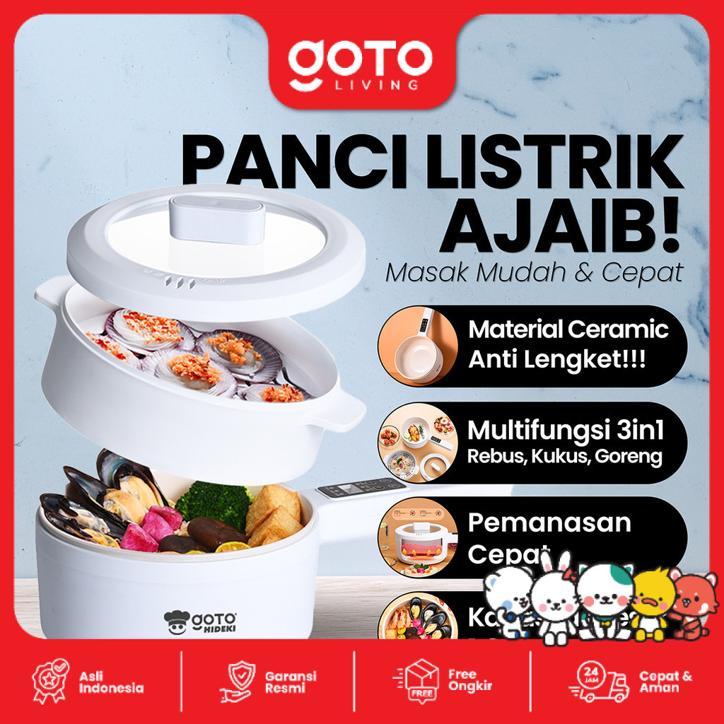 Jual Goto Hideki Panci Listrik 1.8L Fry Pan Elektrik Penggorengan ...