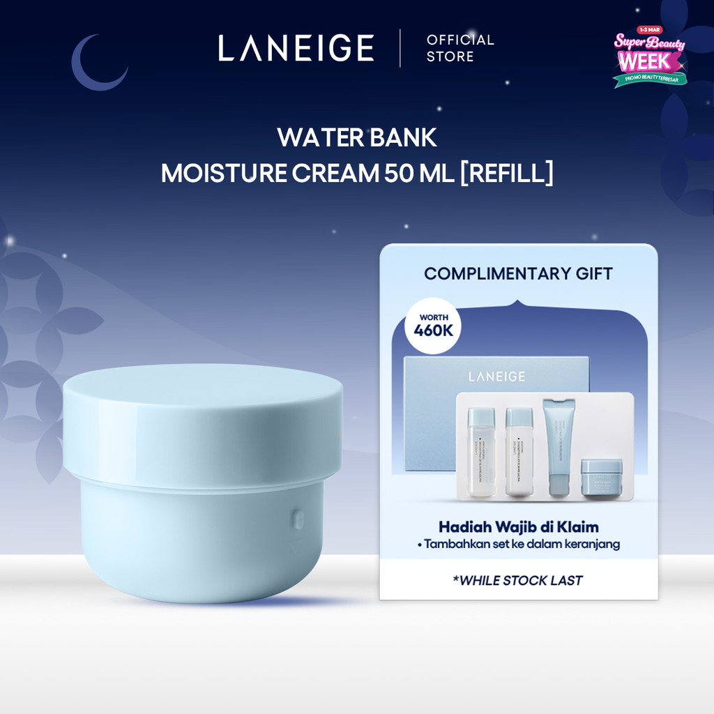 Jual LANEIGE (Refill) Waterbank Blue Hyaluronic Cream Moisturizer 50 mL ...