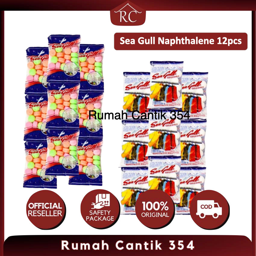 Jual RumahCantik354 [ 1 renceng isi 12 ] Seagull Kapur Barus 25gr ...