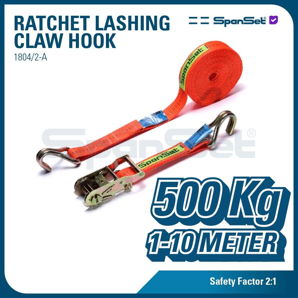 Jual [1804/2-A] SPANSET Tali Ratchet Tie Down Cargo Lashing Track Belt ...