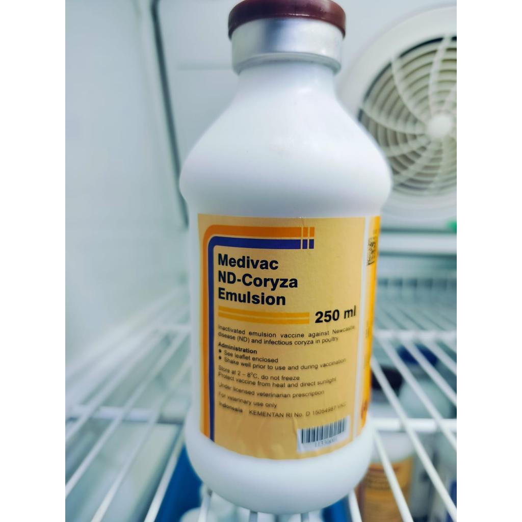 Jual Medivac Vaksin Ayam ND Coryza Emulsion 250 Ml | Shopee Indonesia