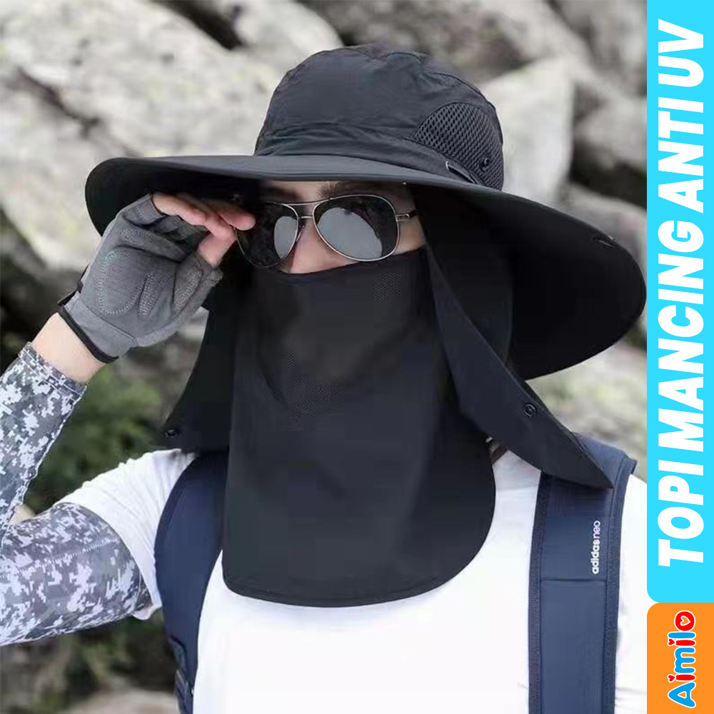 Jual Topi Visor Anti UV Panas Matahari Topi Memancing Naik Gunung ...
